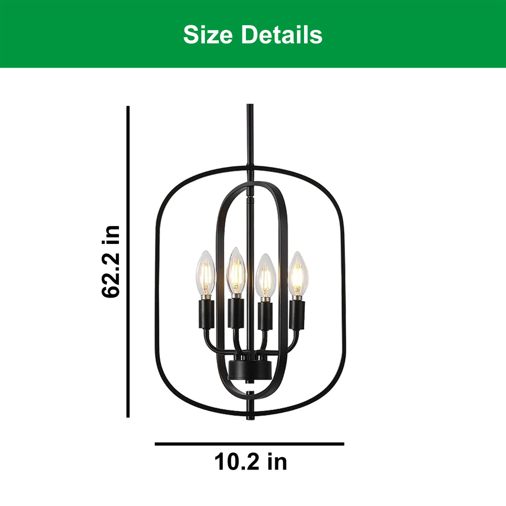 4 Light bulb light black kitchen light metal pendant light – HIGHLIGHT ...