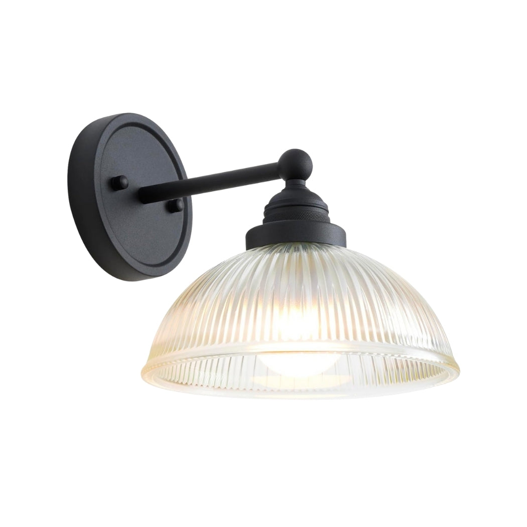 Industrial bulb light black light fixture glass, metal wall light ...