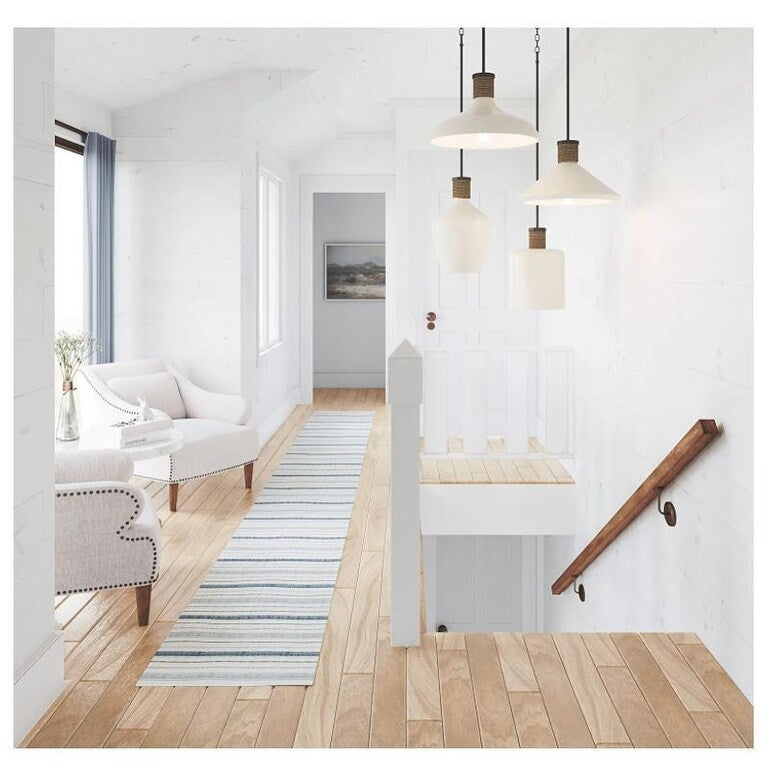 Industrial white ceramic dome pendant light farmhouse soft lighting ...