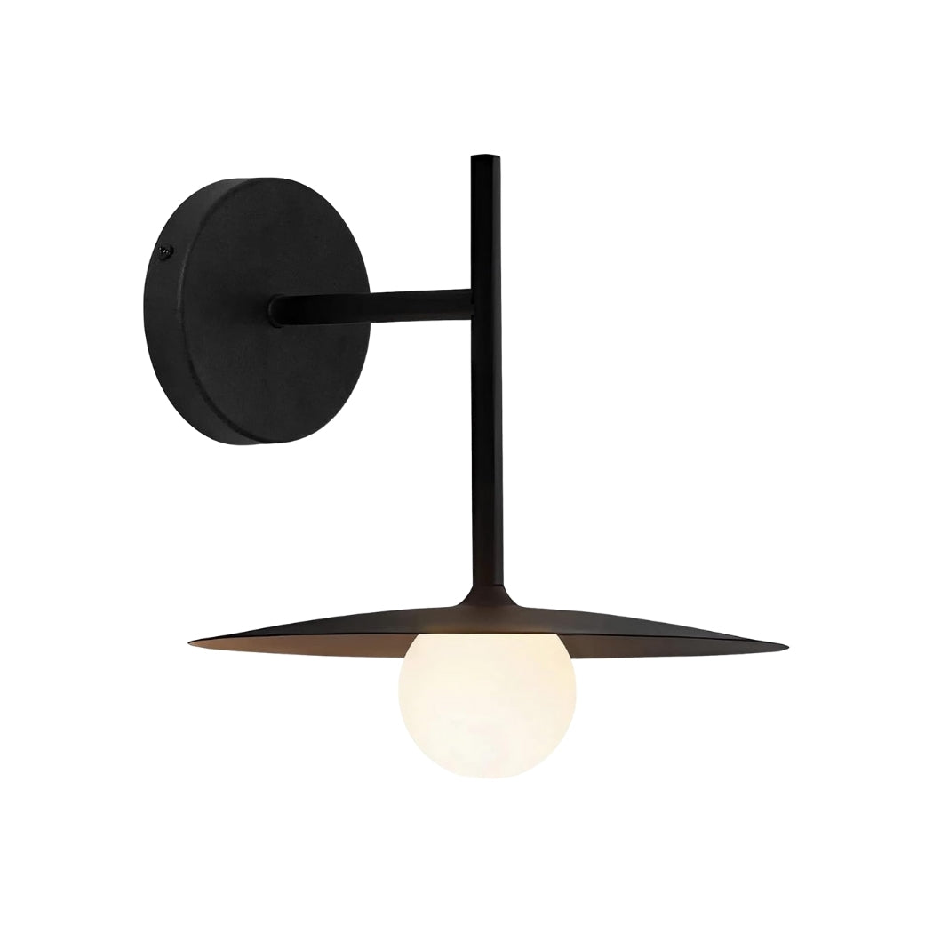 Modern wall sconce black wall lighting glass, metal bulb wall light ...