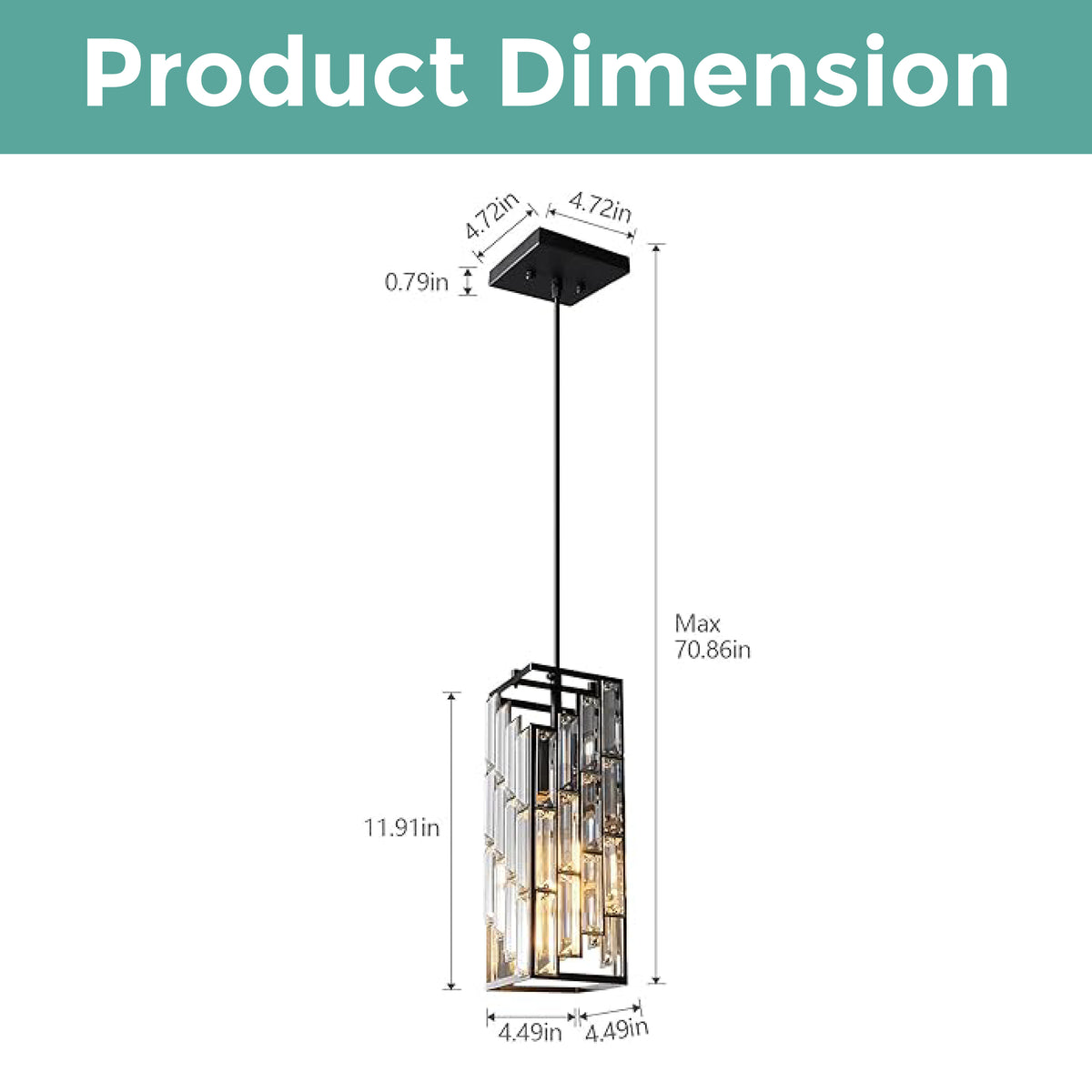 3 Pack light fixtures Black pendant light Metal hanging light ...