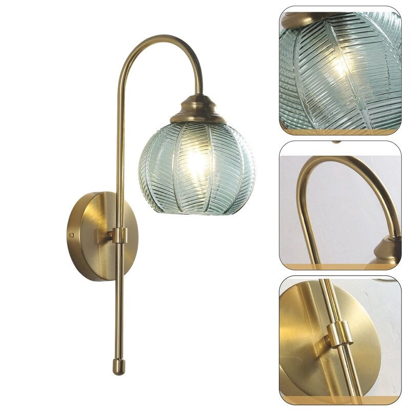 Unique sconce lights green wall light glass, metal bathroom lights ...