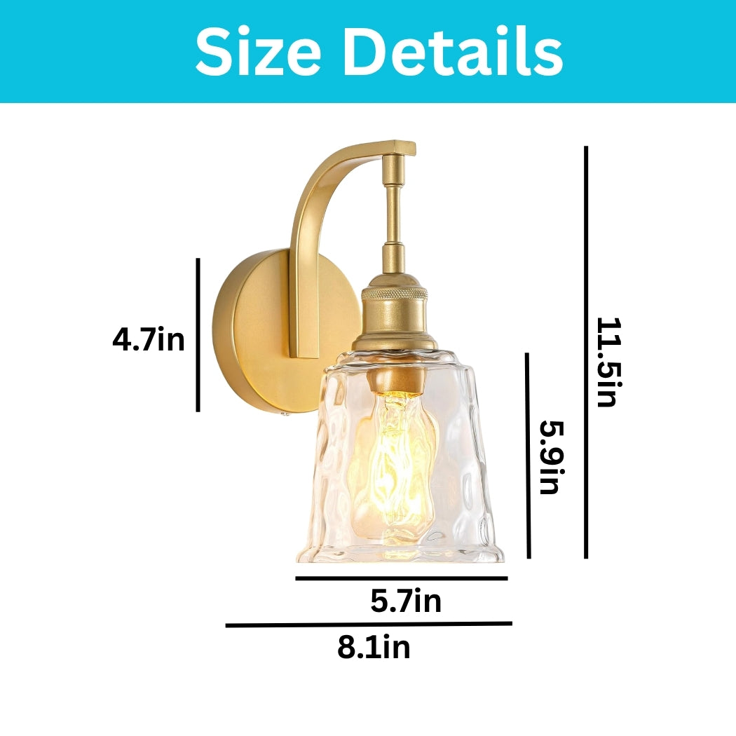 E26 bulbs light gold bathroom lighting metal wall lighting – HIGHLIGHT ...
