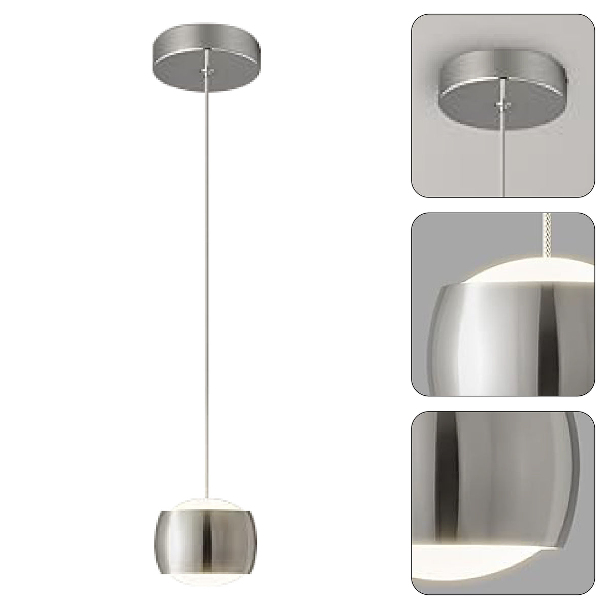 2-pack led contemporary mini island light chrome led light aluminum pe – CY