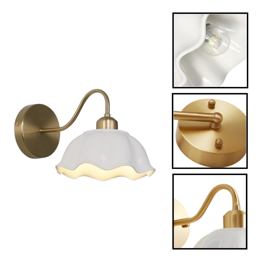 2 Pack bulb lights bronze light fixture glass, metal wall lights ...