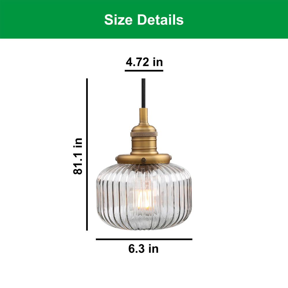 1 Light light bulb gold table lamp glass shade, metal base pendant lig ...