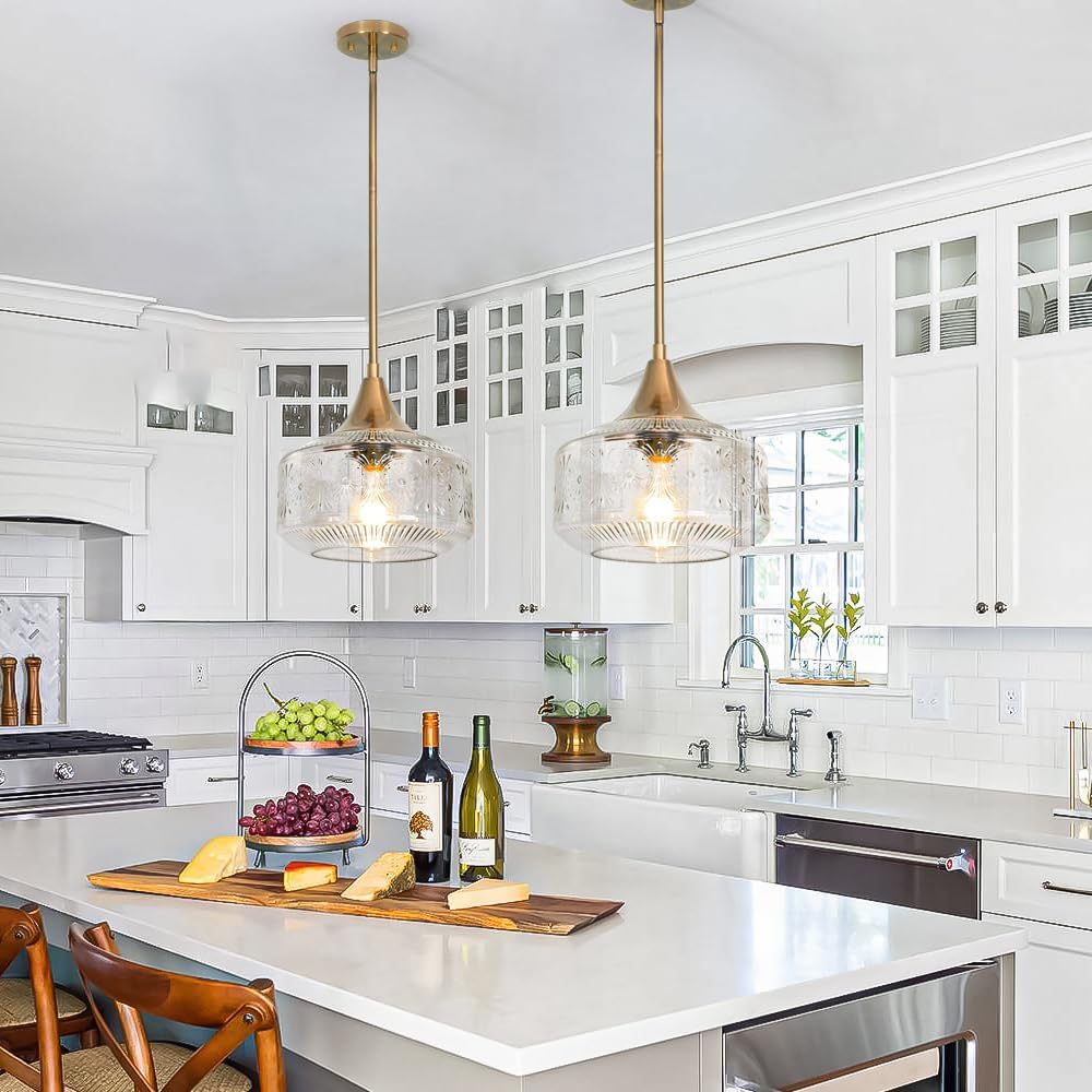 Modern pendant light gold kitchen light glass bathroom light ...