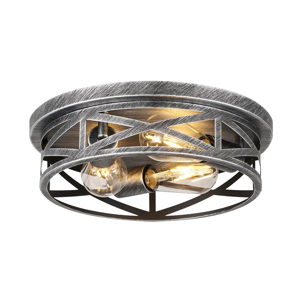3 light light fixtures black, silver ceiling light metal bedroom ceili ...