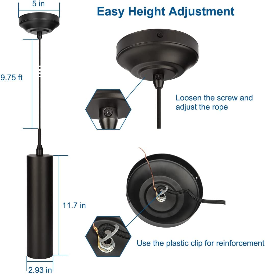 LED modern pendant light fixture matt black pendant lights for kitchen ...