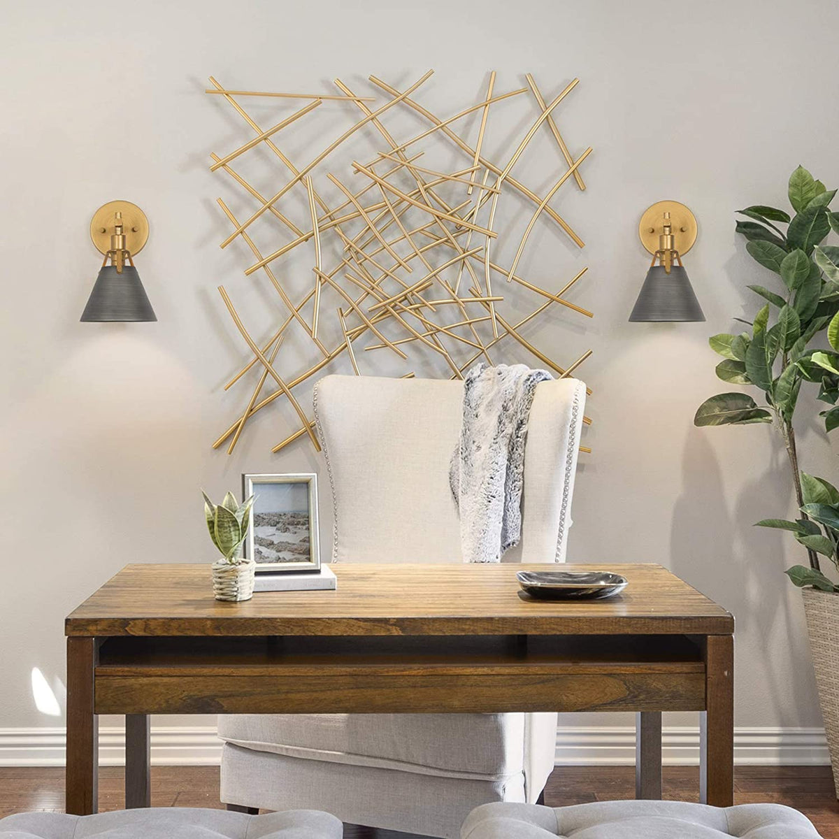 Vintage gold wall sconce lighting fixture antique wall mounted wall la – CY